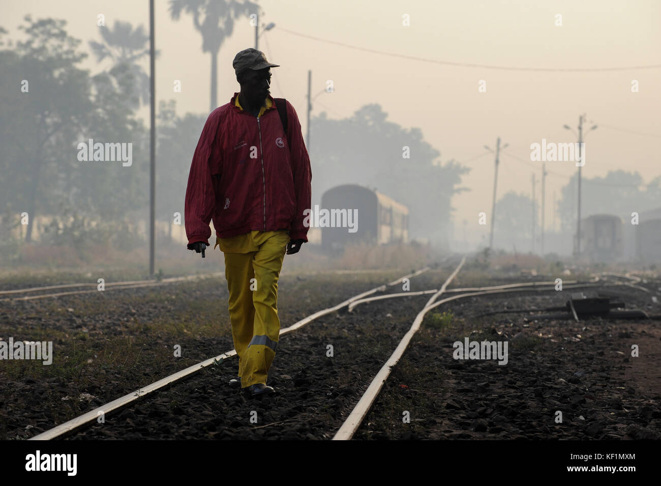 MALI, Bamako , railway station, railway line Dakar–Niger connecting ...