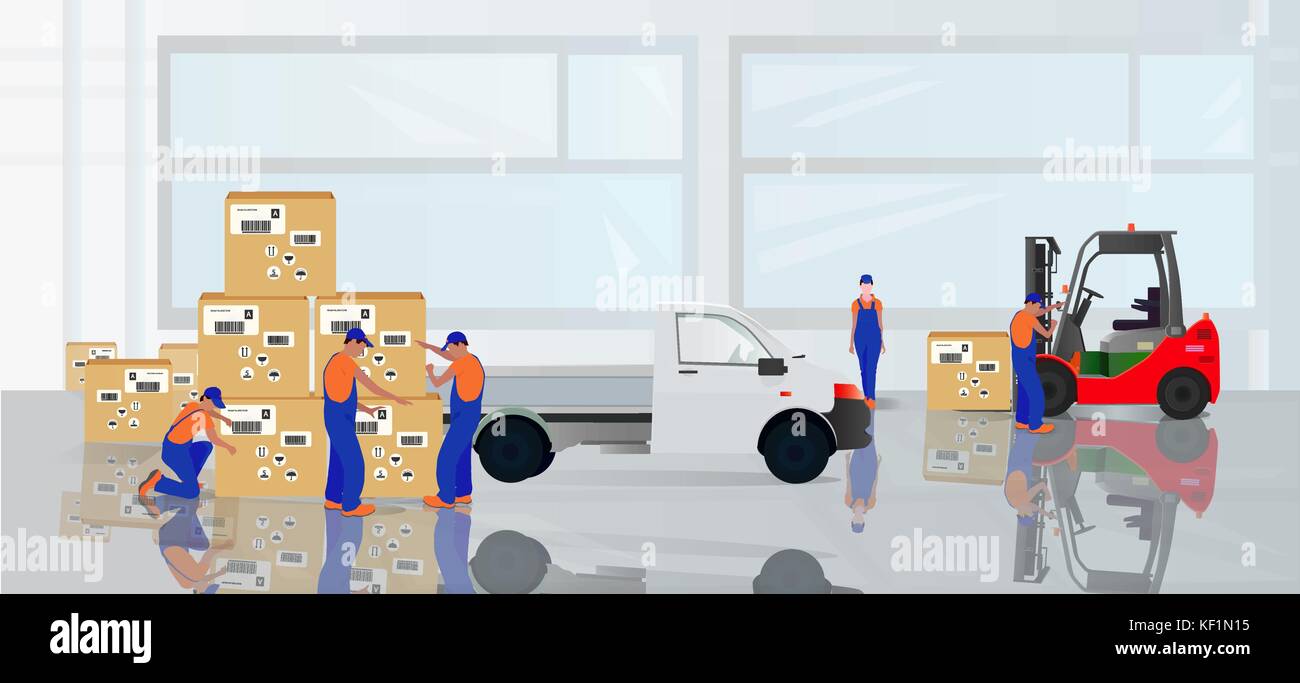 Cargo discharging Stock Vector Images - Alamy