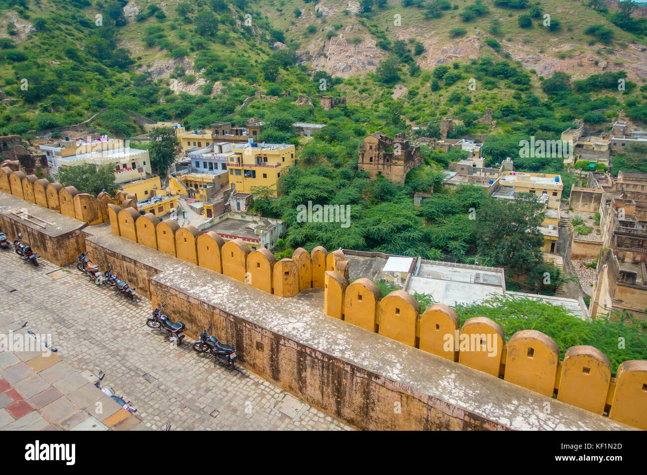 Amer, India - September 19, 2017: Beautiful view of the old structure ...