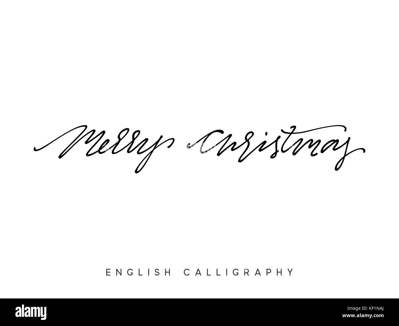 Text Merry Christmas. Xmas hand drawn calligraphy lettering Stock ...