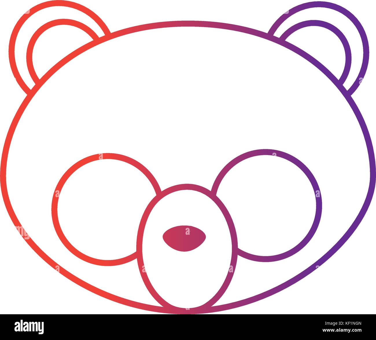 line panda head wild cute animal Stock Vector Image & Art - Alamy
