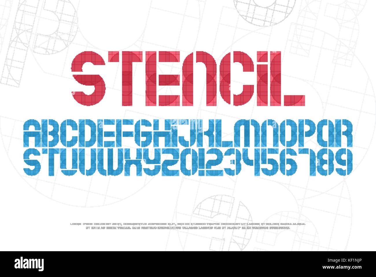 stencil alphabet letters and numbers. vector, geometric font type ... stencil alphabet letters and numbers. vector, geometric font type ...