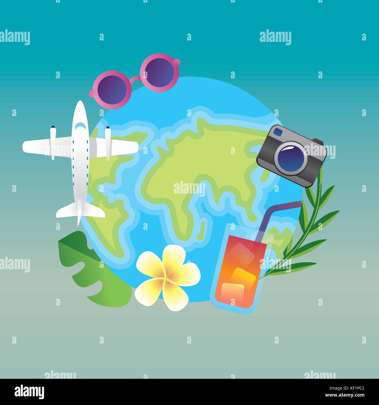 funny vacation in the tropical summer season Stock Vector Image & Art ...