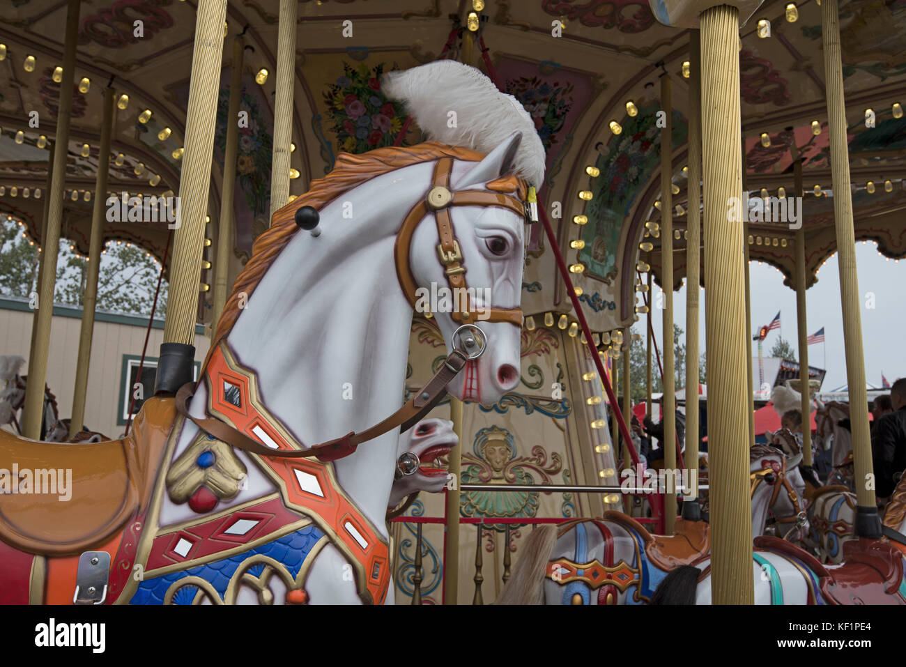 Carousel, Merry Go Round, Alaska State Fair, Palmer, Alaska, USA Stock ...