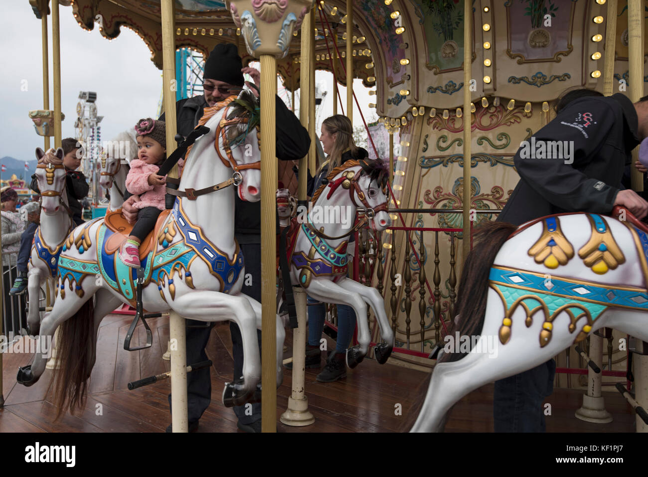 Carousel, Merry Go Round, Alaska State Fair, Palmer, Alaska, USA Stock ...