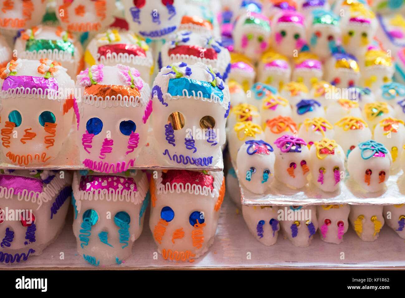 Traditional, different sizes, sugar candy skulls Stock Photo - Alamy