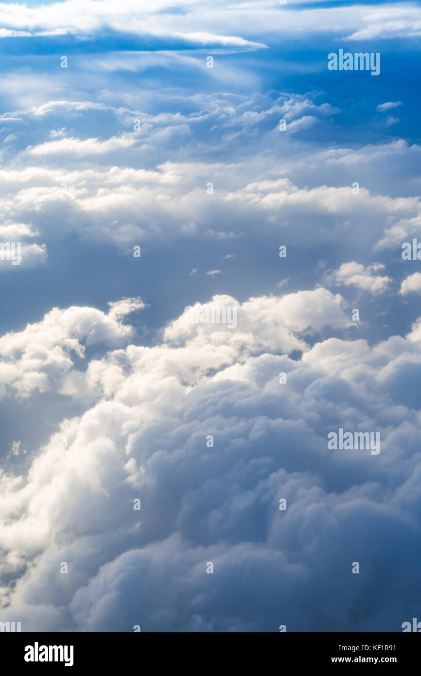 Fluffy storm clouds, aerial photography Stock Photo - Alamy