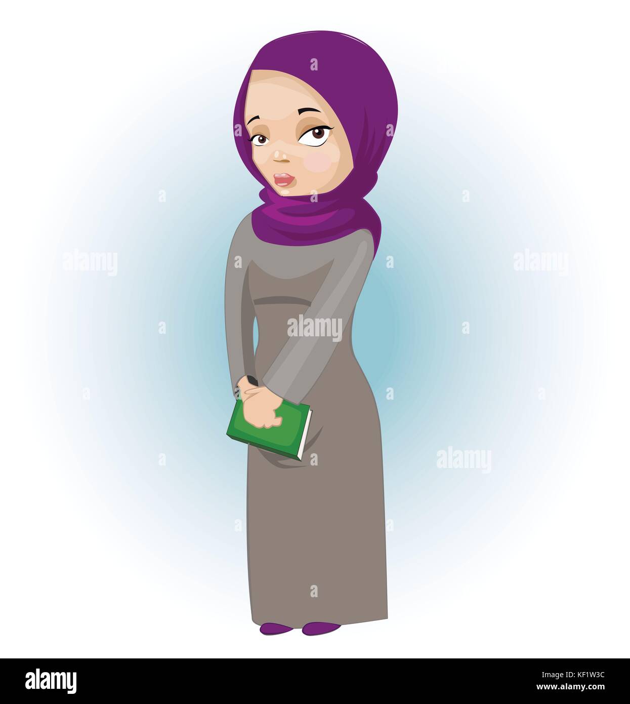 Smiling cute girl holding Stock Vector Images - Alamy