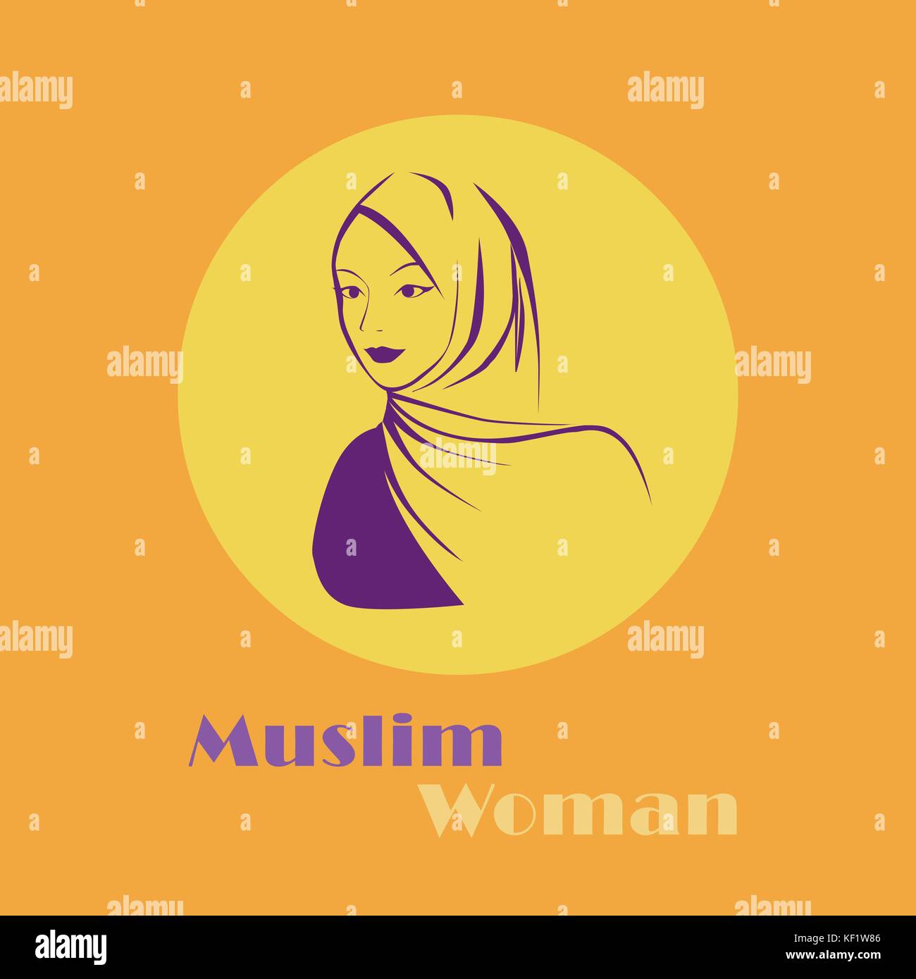 Silhouette muslim woman Stock Vector Images - Alamy