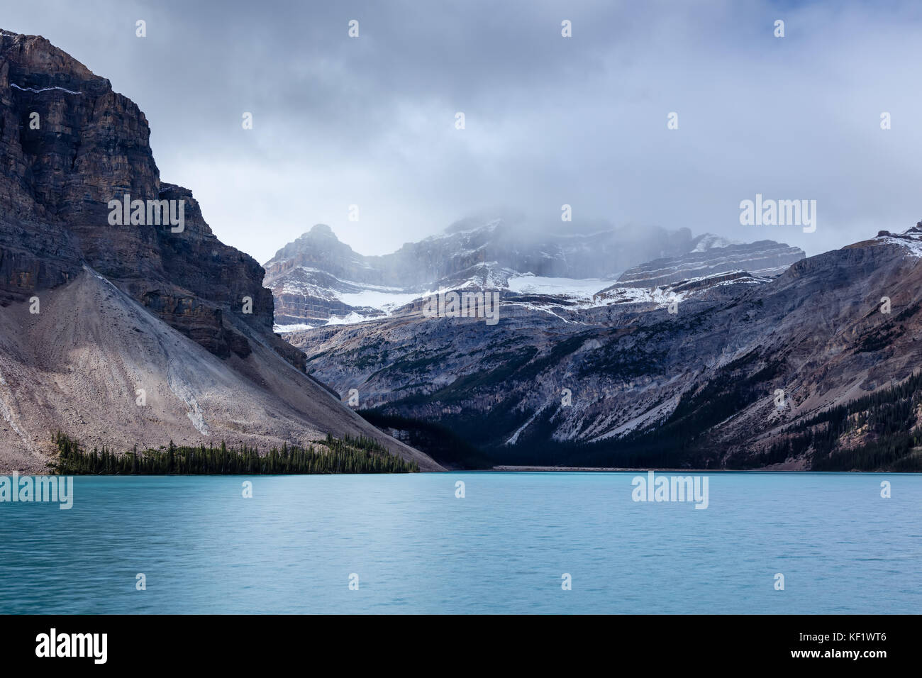 Turquoise-Colored Bow Lake in Banff National Park Stock Photo - Alamy