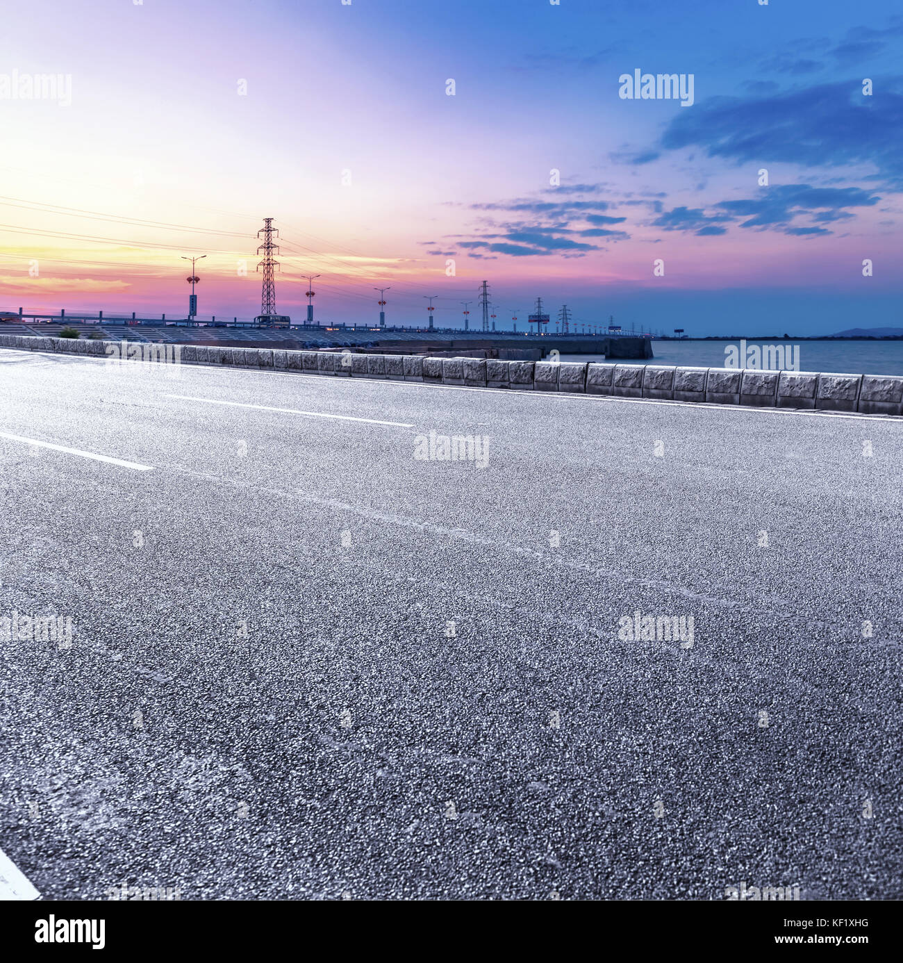 No car seaside highway Stock Photo - Alamy