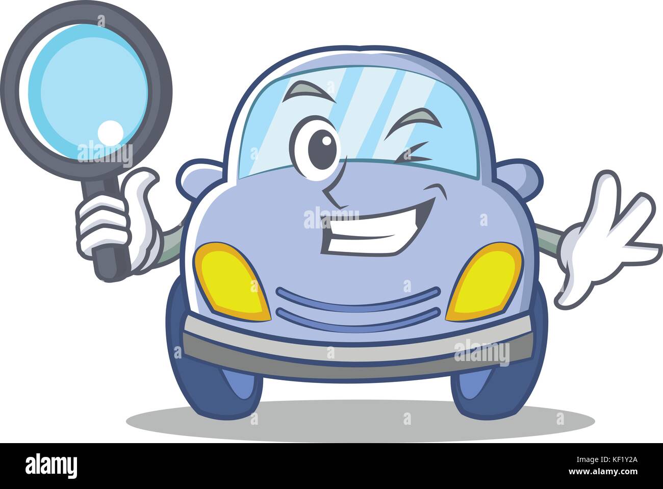 Detective cute car character cartoon Stock Vector Image & Art - Alamy