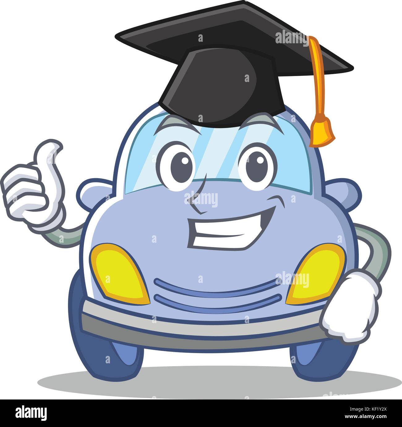 Graduation cute car character cartoon Stock Vector Image & Art - Alamy