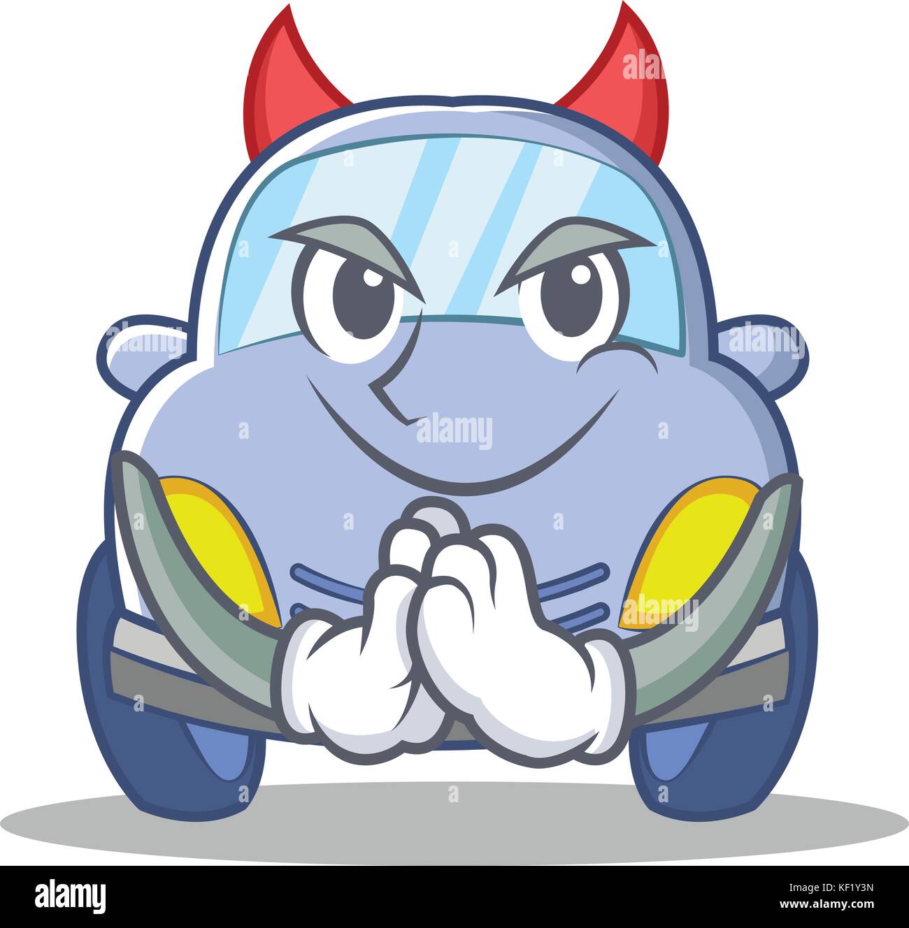 Devil cute car character cartoon Stock Vector Image & Art - Alamy