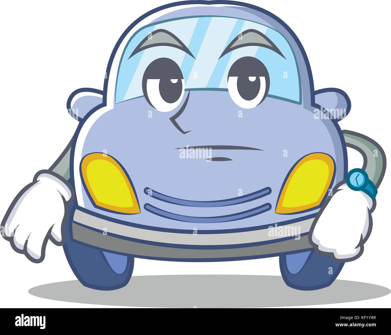 Waiting cute car character cartoon Stock Vector Image & Art - Alamy
