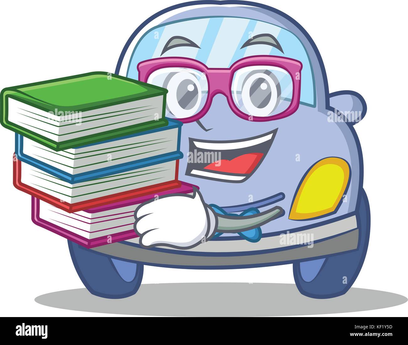 Geek cute car character cartoon Stock Vector Image & Art - Alamy
