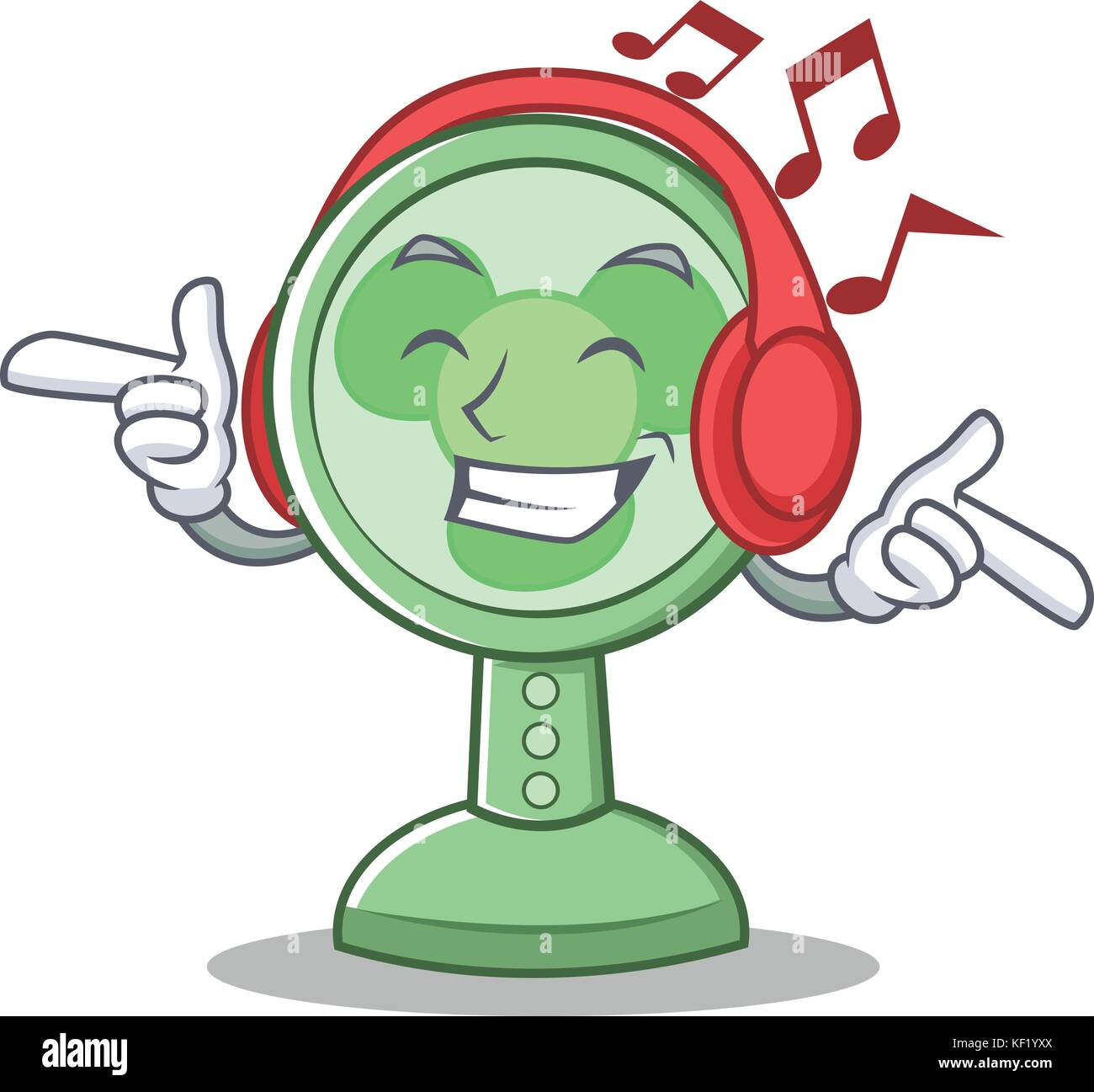 Listening music fan character cartoon style Stock Vector Image & Art ...