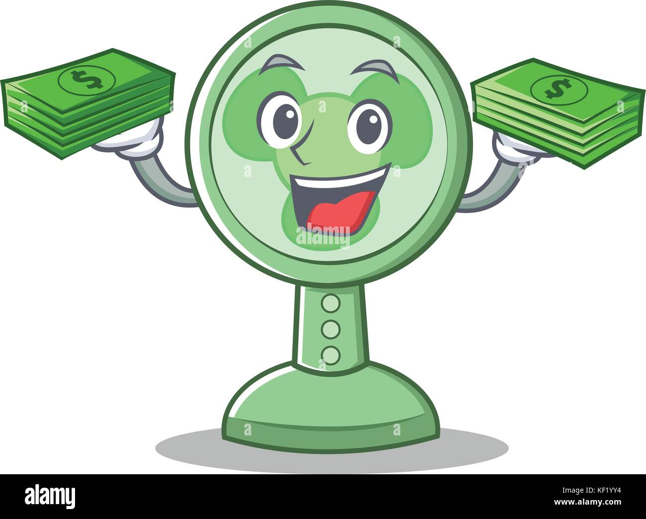 Happy money fan Stock Vector Images - Alamy