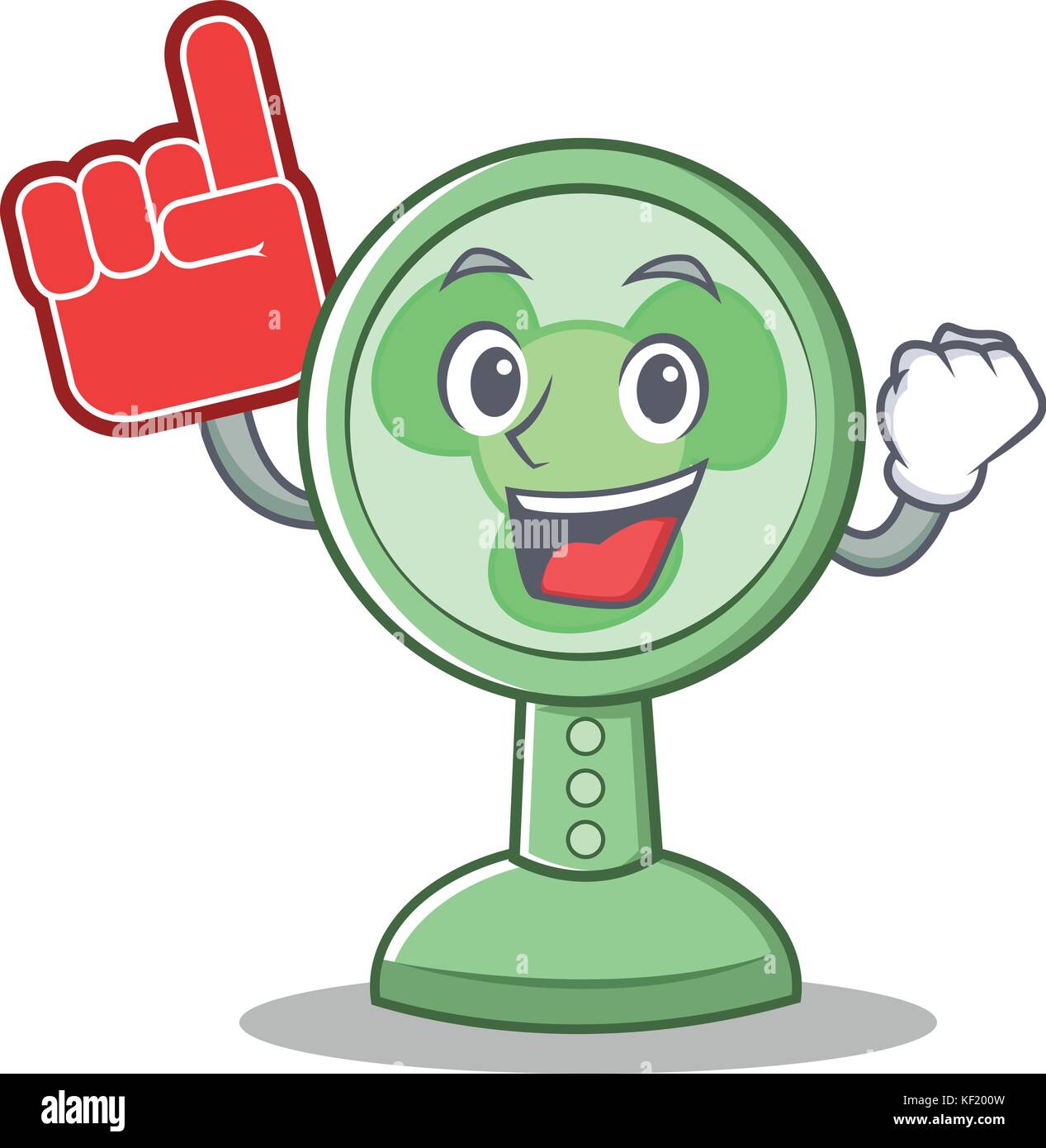 Foam finger fan character cartoon style Stock Vector Image & Art - Alamy