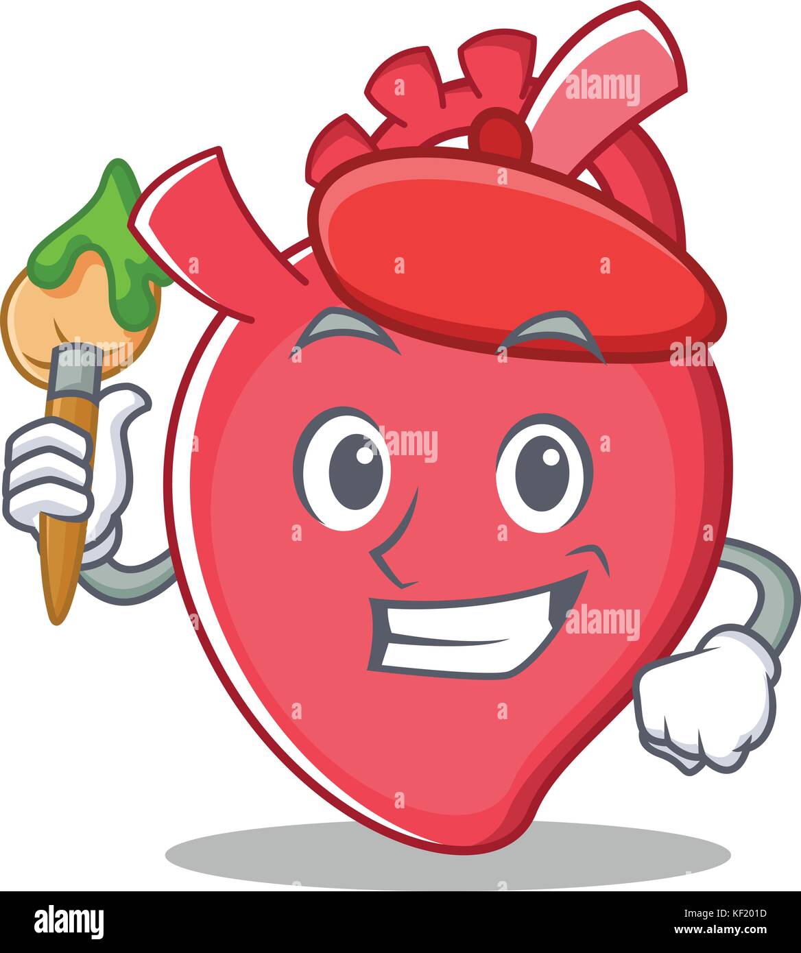 Artist heart character cartoon style Stock Vector Image & Art - Alamy