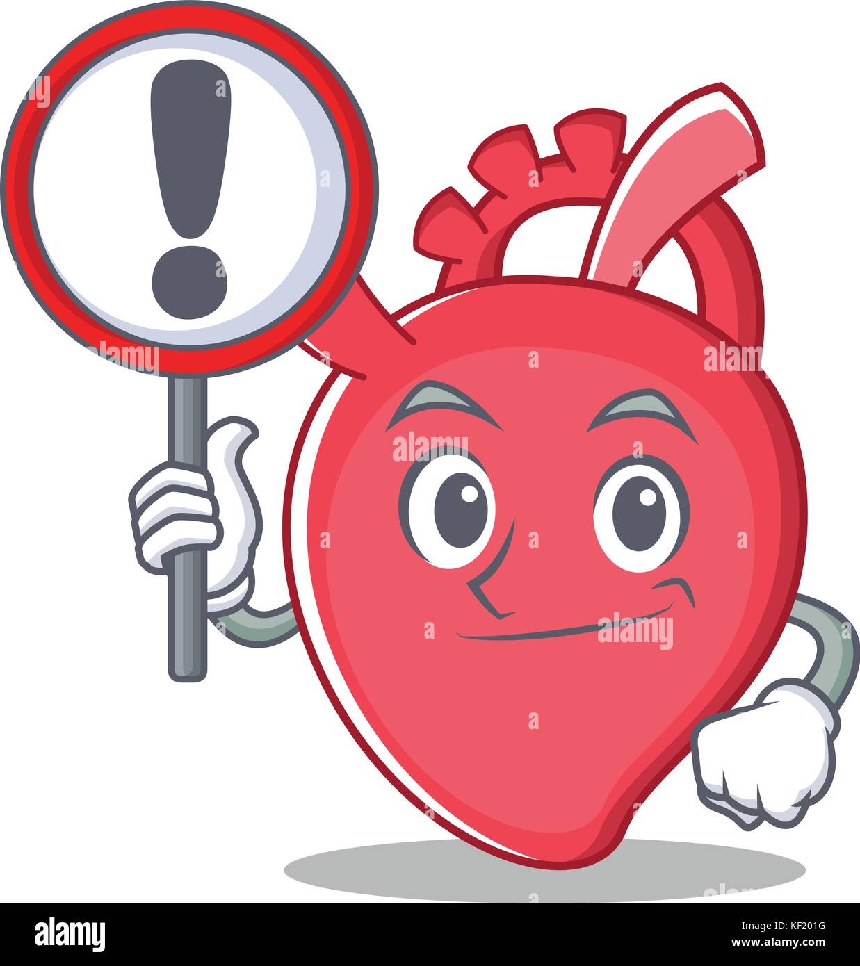 With sign heart character cartoon style Stock Vector Image & Art - Alamy