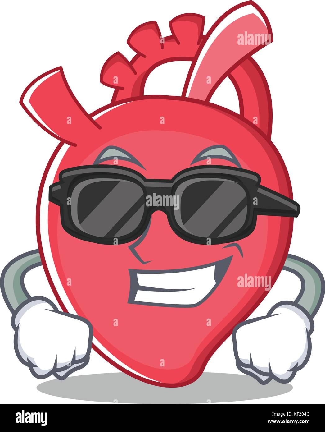 Super cool heart character cartoon style Stock Vector Image & Art - Alamy