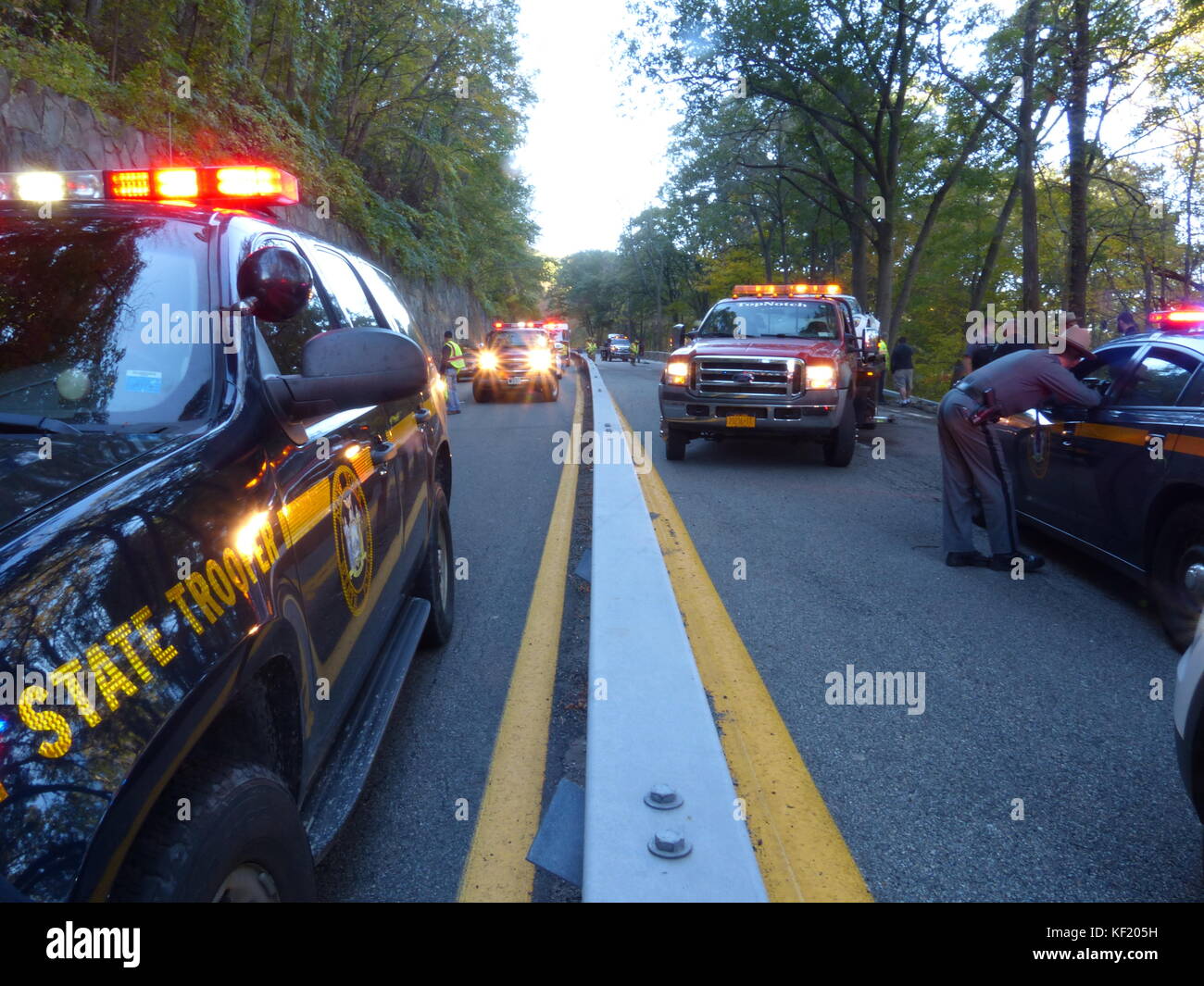 Emergency vehicles during car accident Stock Photo - Alamy
