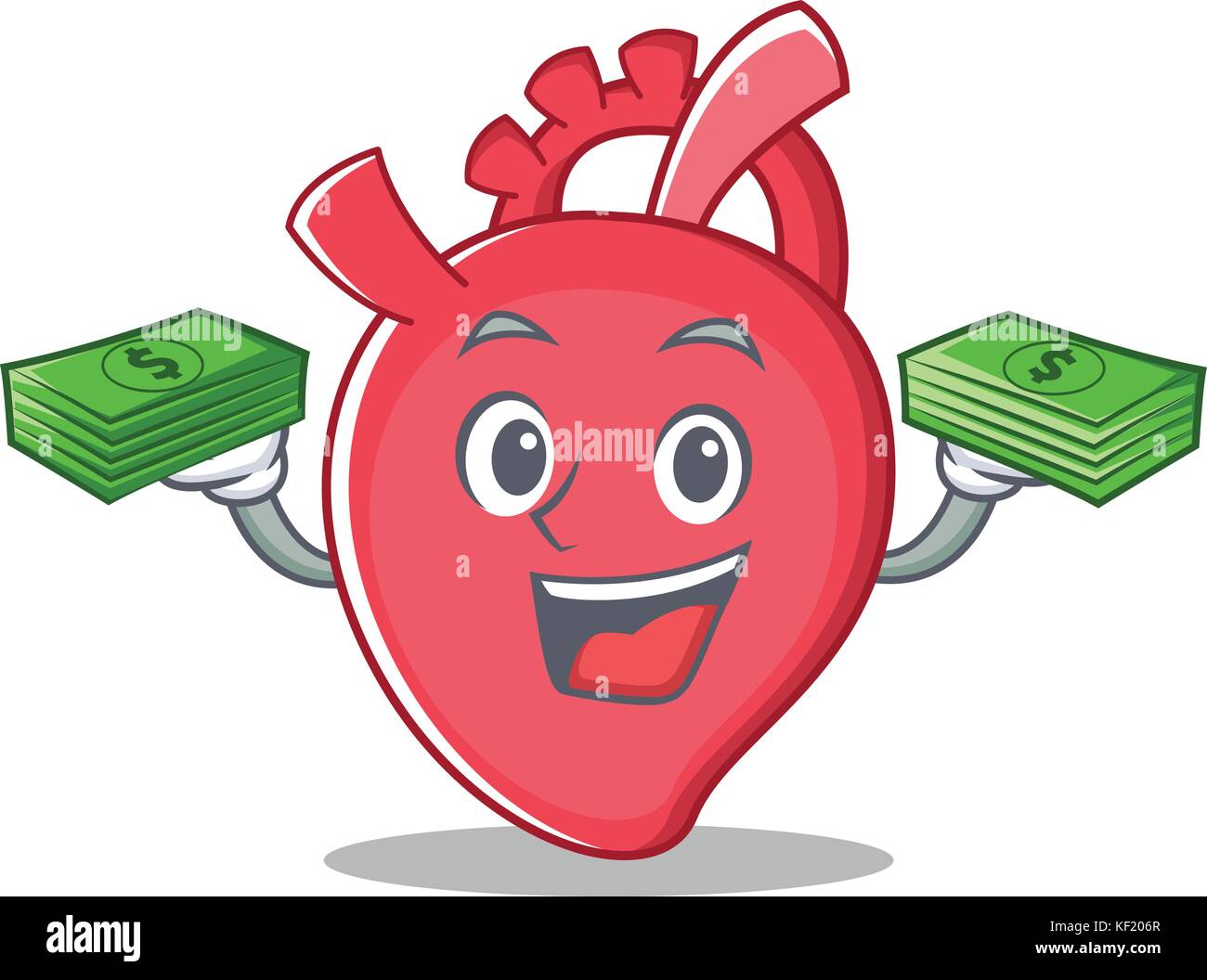 With money heart character cartoon style Stock Vector Image & Art - Alamy