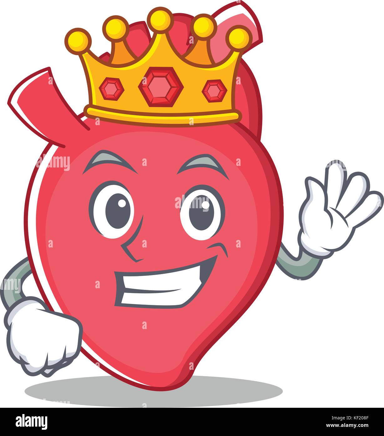 King heart character cartoon style Stock Vector Image & Art - Alamy