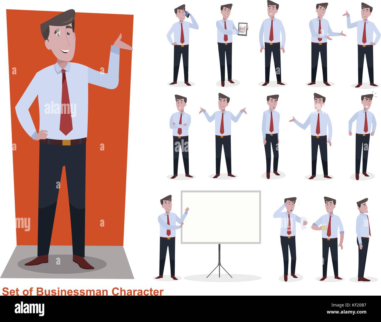 Set of corporate and business character for print and web purpose Stock ...