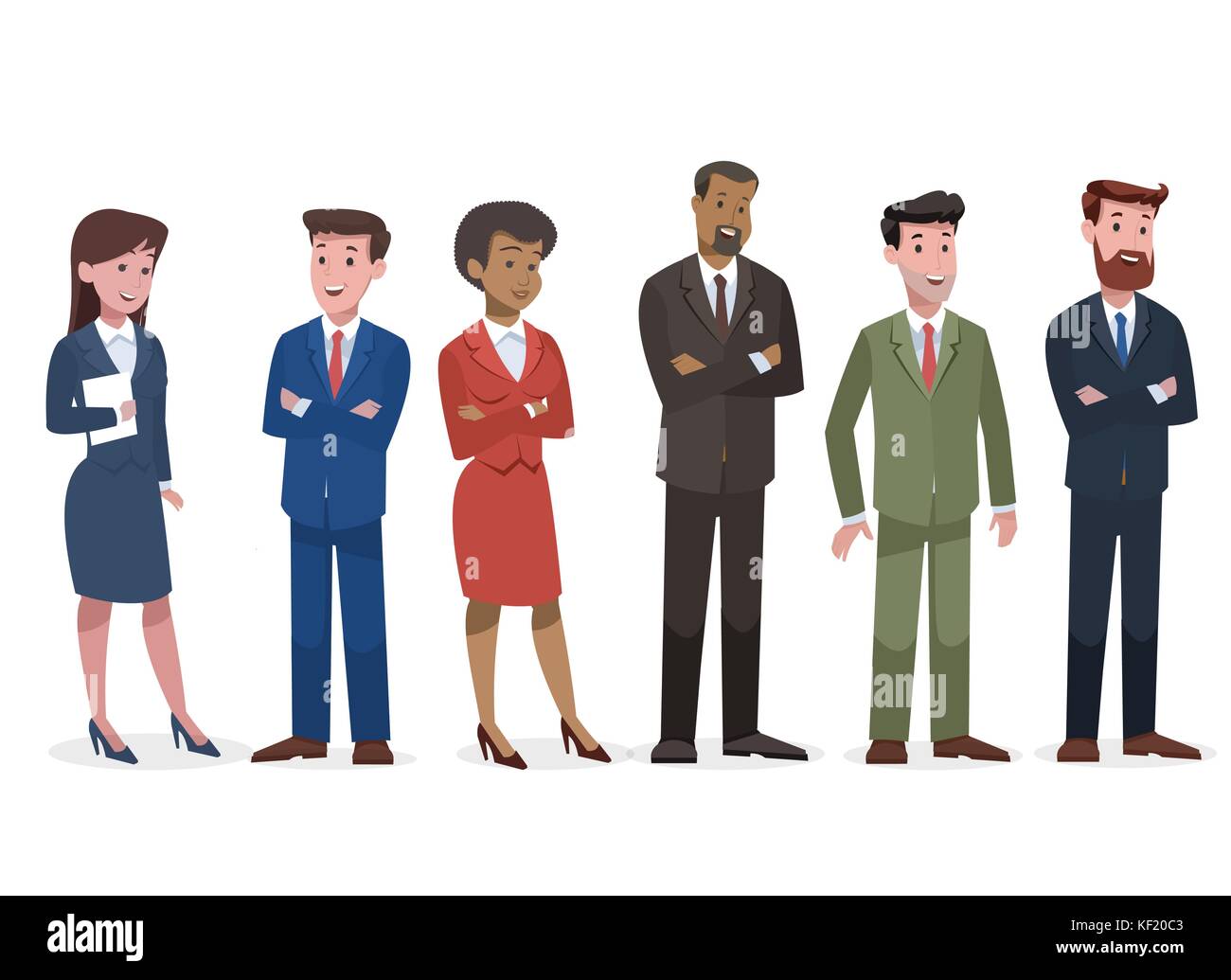 Set of corporate and business character for print and web purpose Stock ...