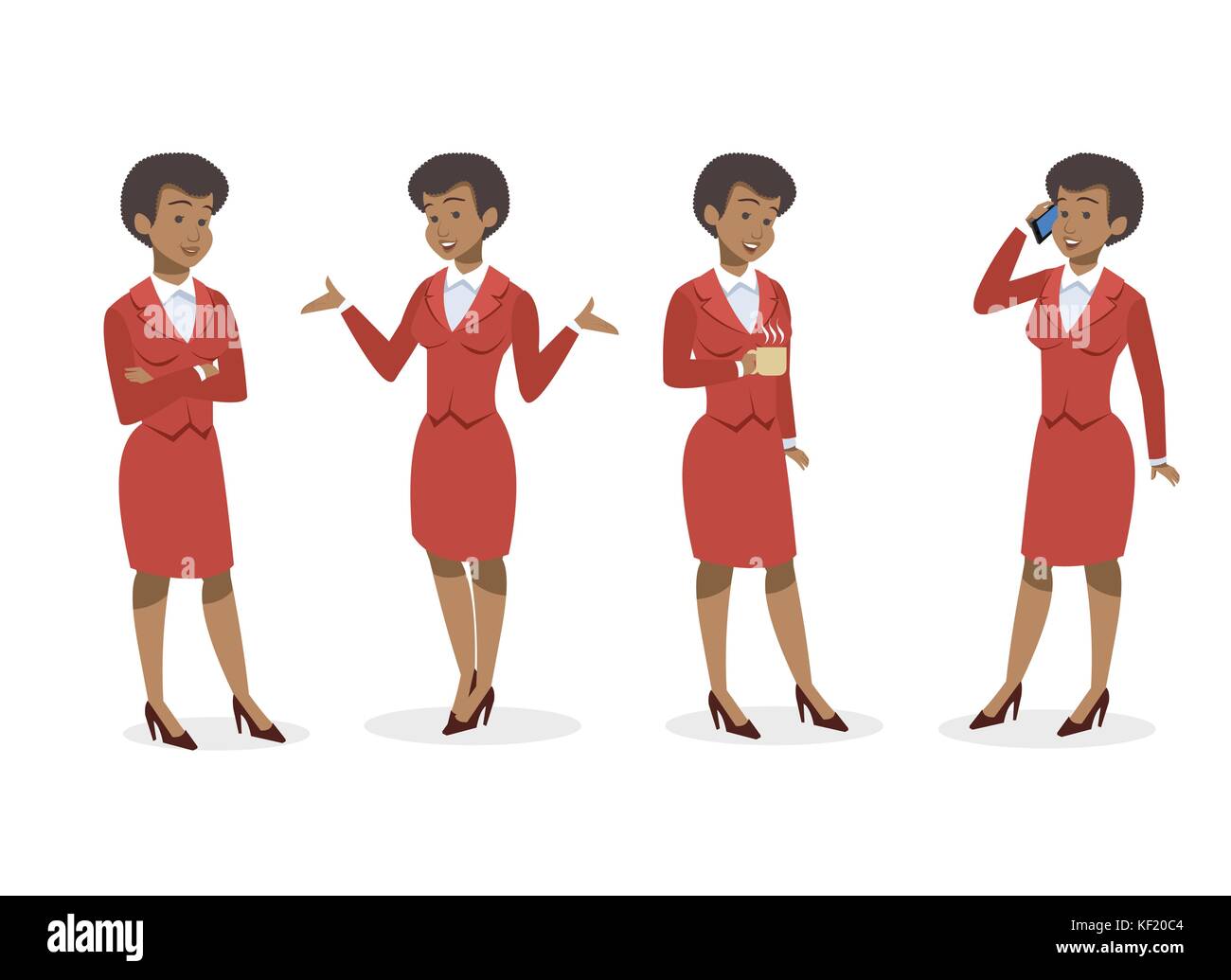 Set of corporate and business character for print and web purpose Stock ...
