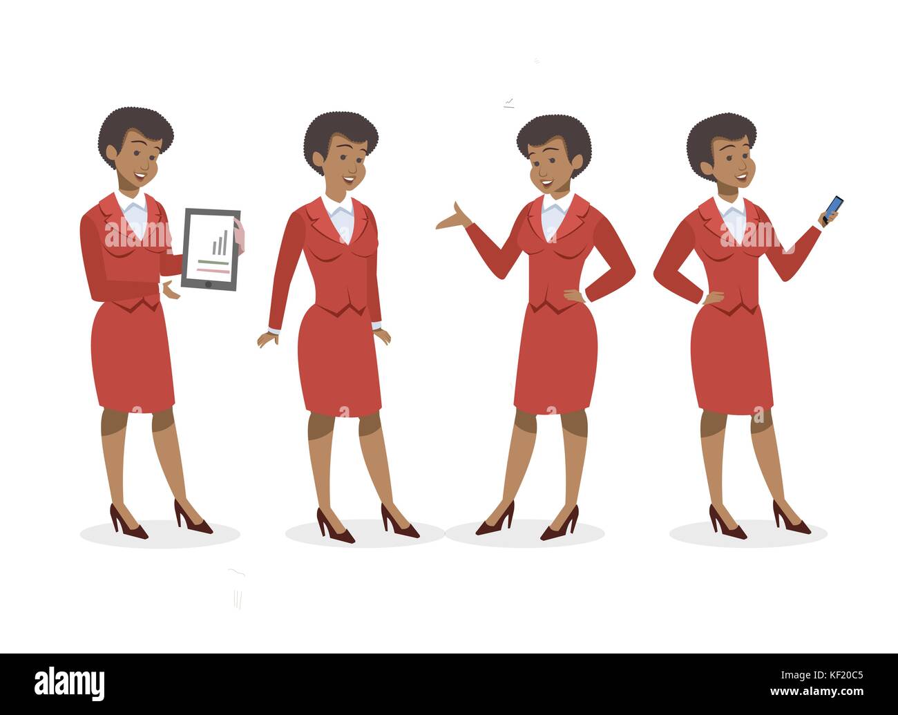 Set of corporate and business character for print and web purpose Stock ...