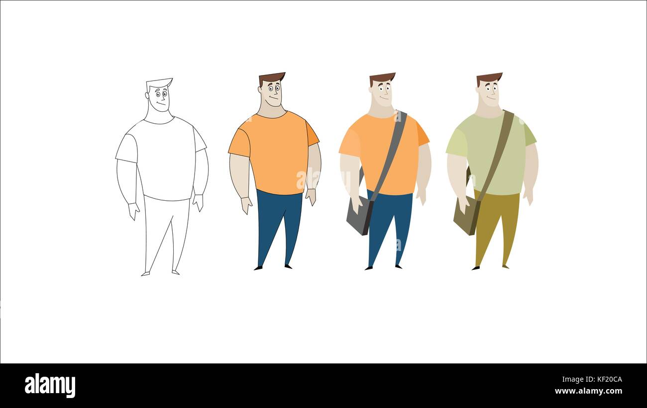 Teenager with side bag Stock Vector Image & Art - Alamy