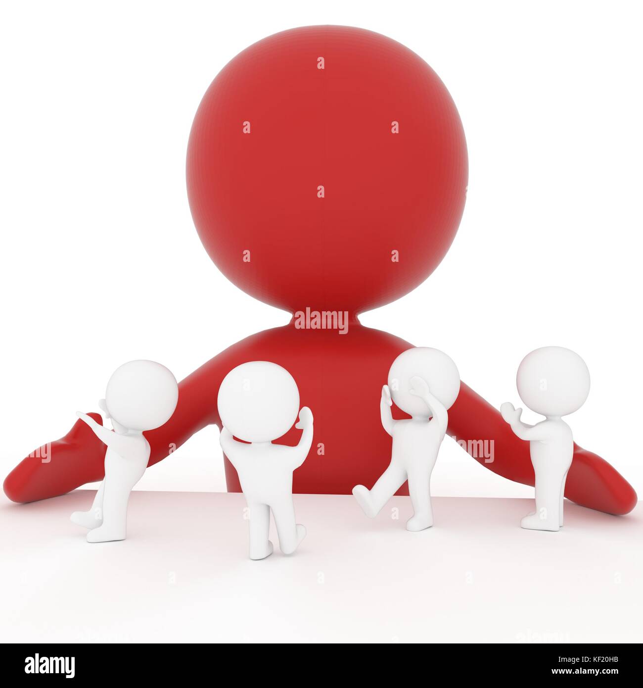 3d small people leader team hi-res stock photography and images - Alamy