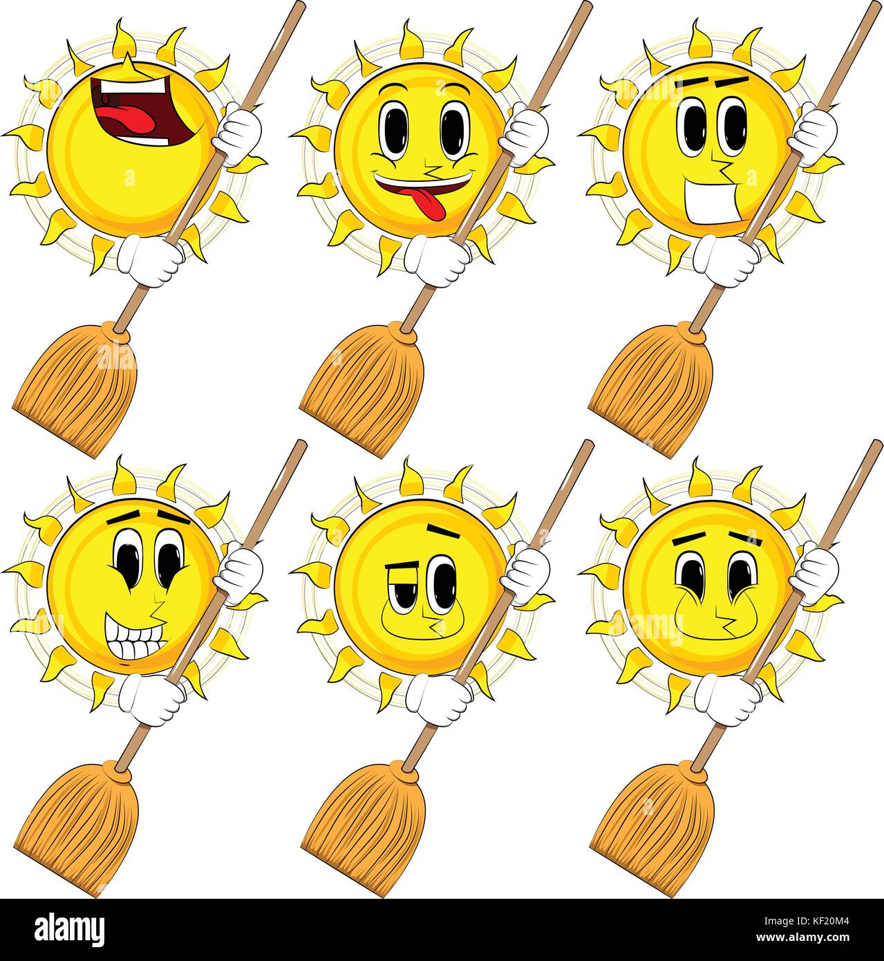 Broom emoticon hi-res stock photography and images - Alamy