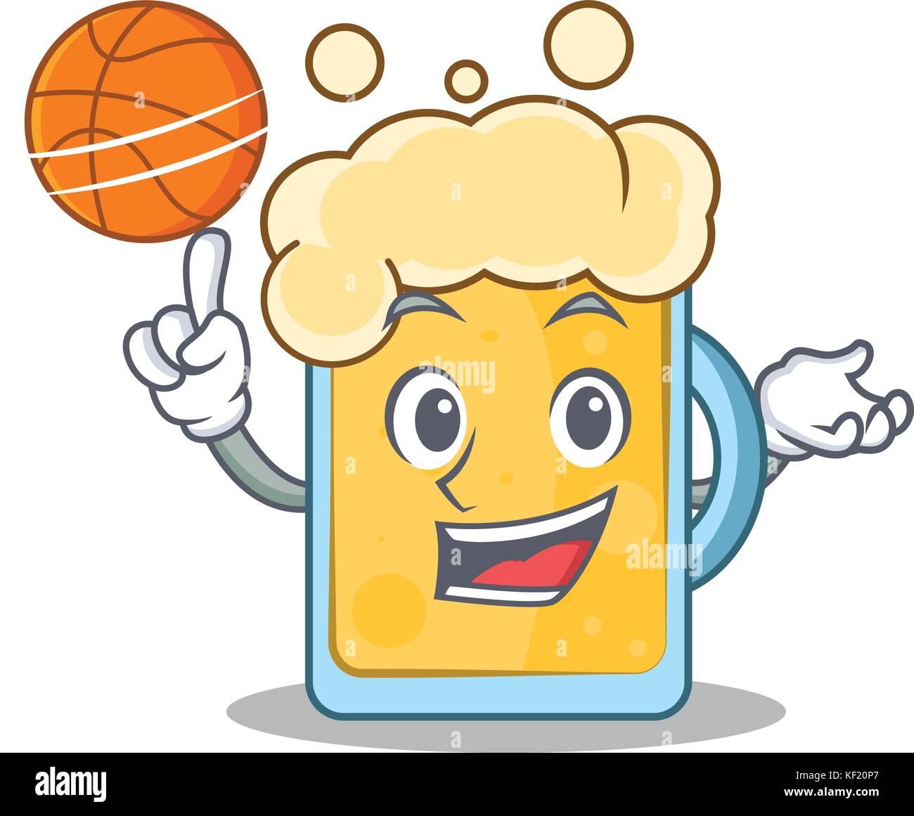With basketball beer character cartoon style Stock Vector Image & Art ...