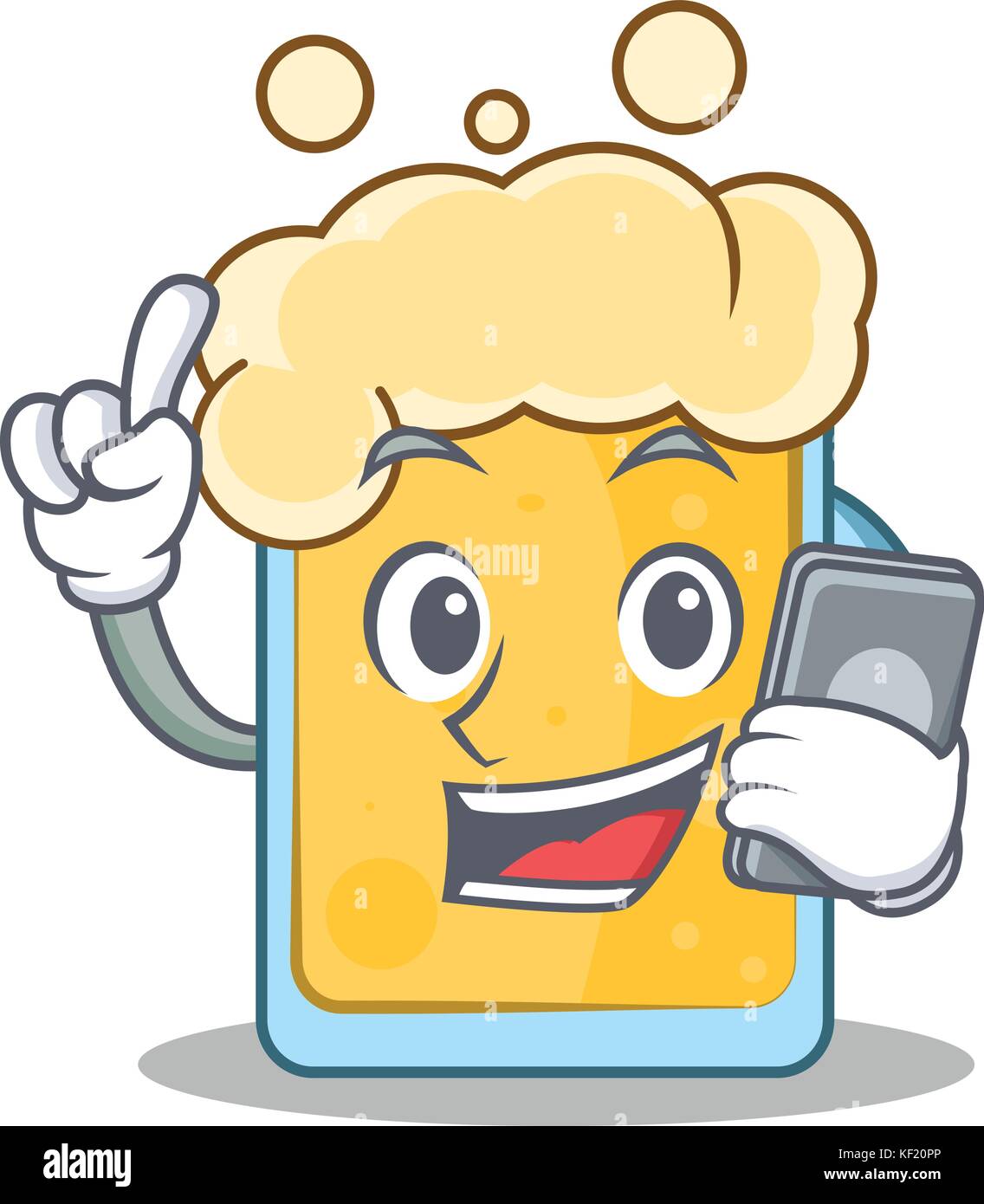 With phone beer character cartoon style Stock Vector Image & Art - Alamy