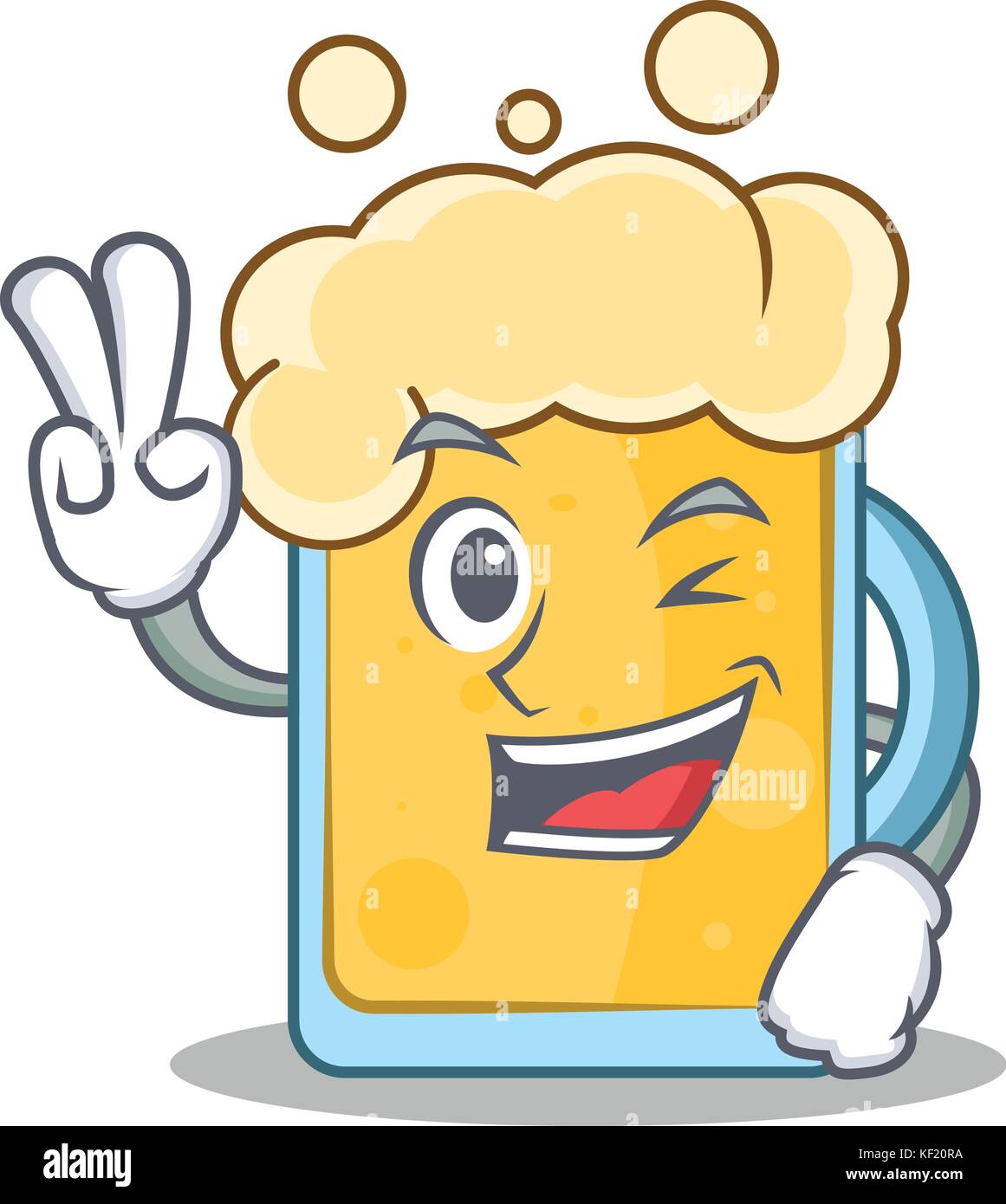 Two finger beer character cartoon style Stock Vector Image & Art - Alamy