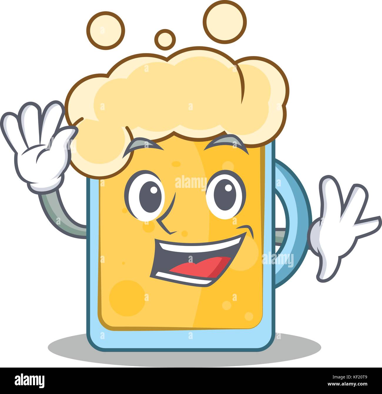 Waving beer character cartoon style Stock Vector Image & Art - Alamy