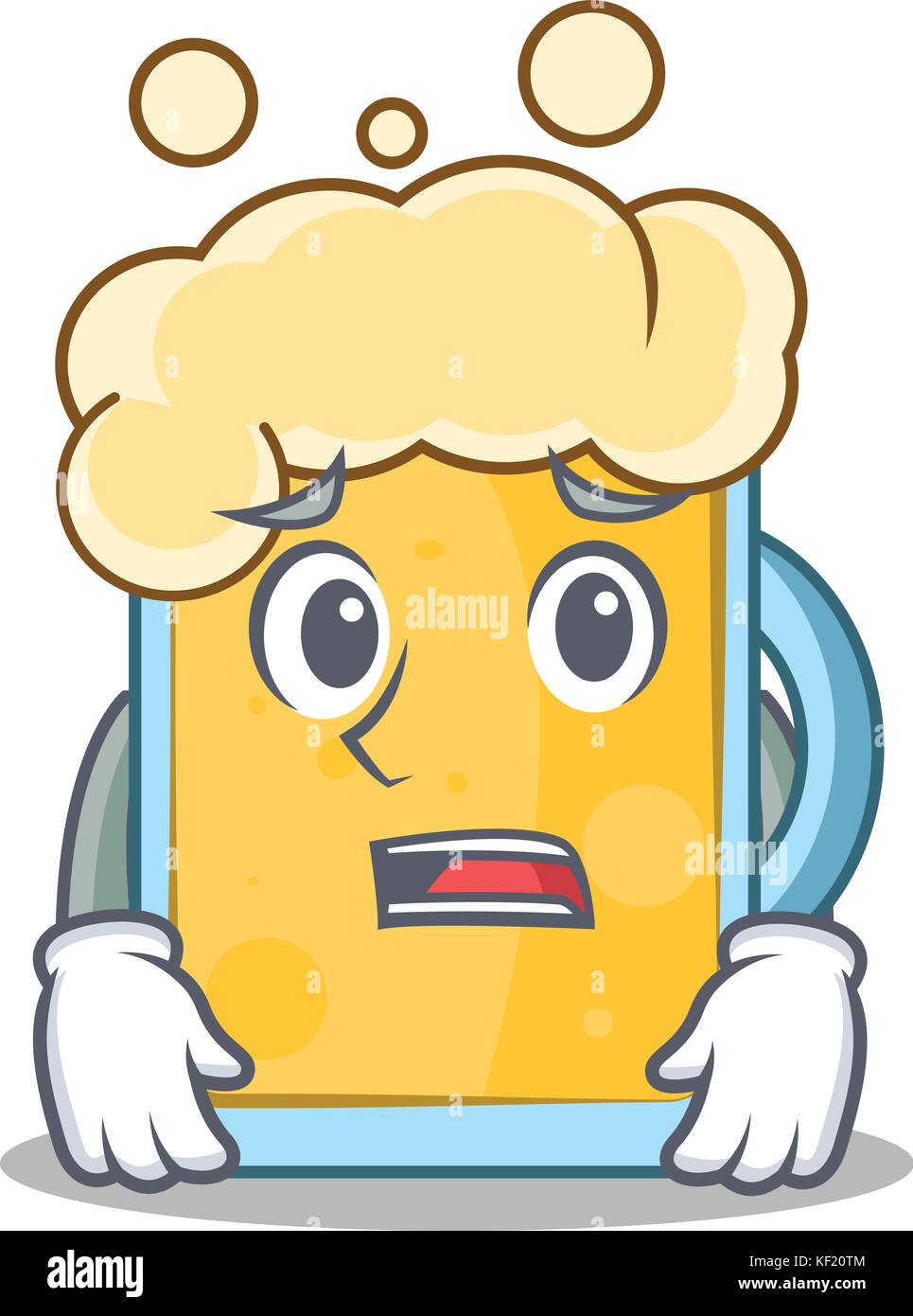 Afraid beer character cartoon style Stock Vector Image & Art - Alamy