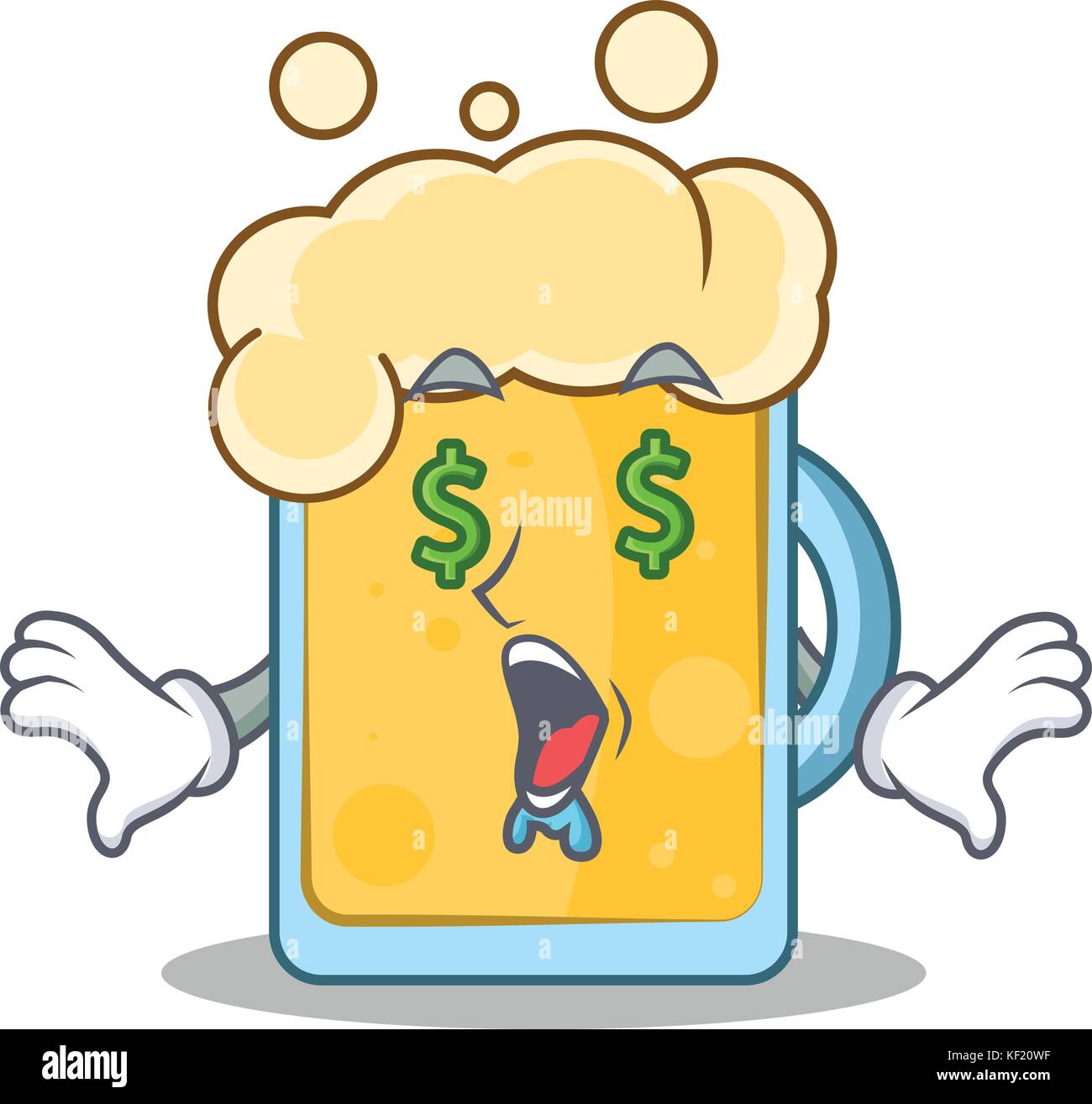 Glass alcohol drink money isolated Stock Vector Images - Alamy