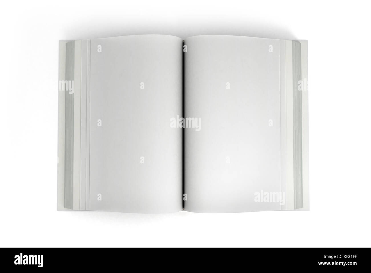 Open white book isolated on white bacgrownd Stock Photo - Alamy