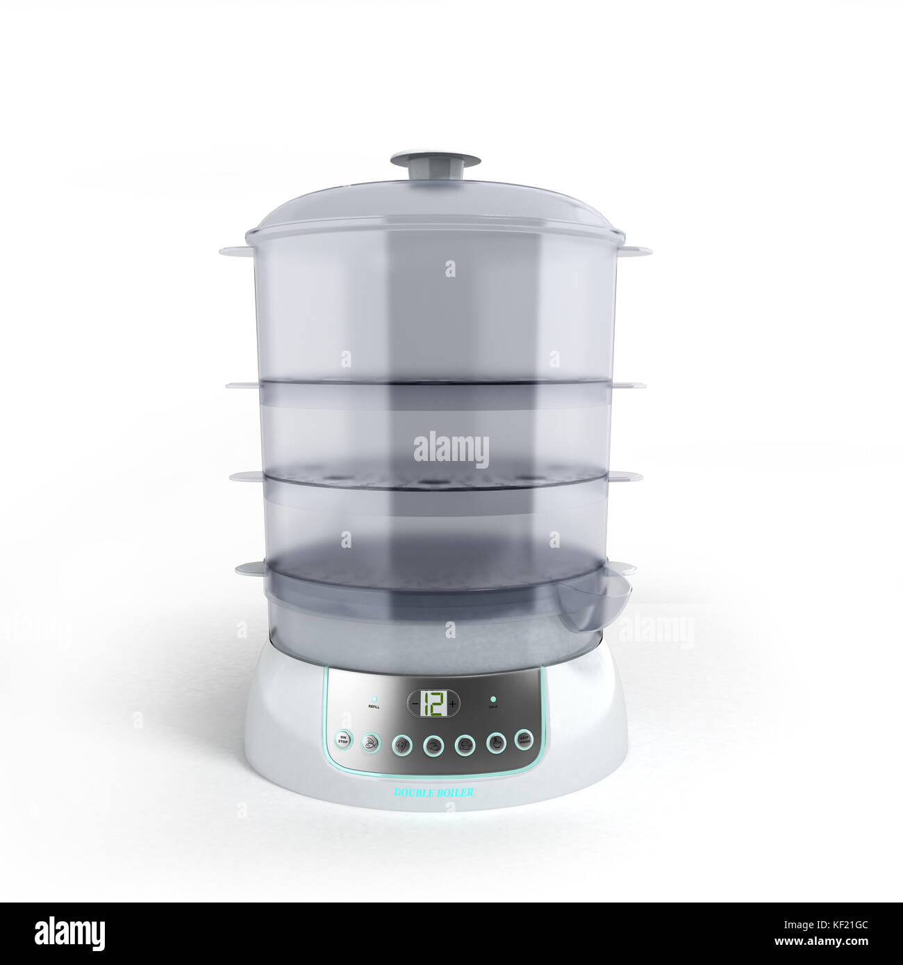 empty white Steamer isolated on white background Stock Photo - Alamy