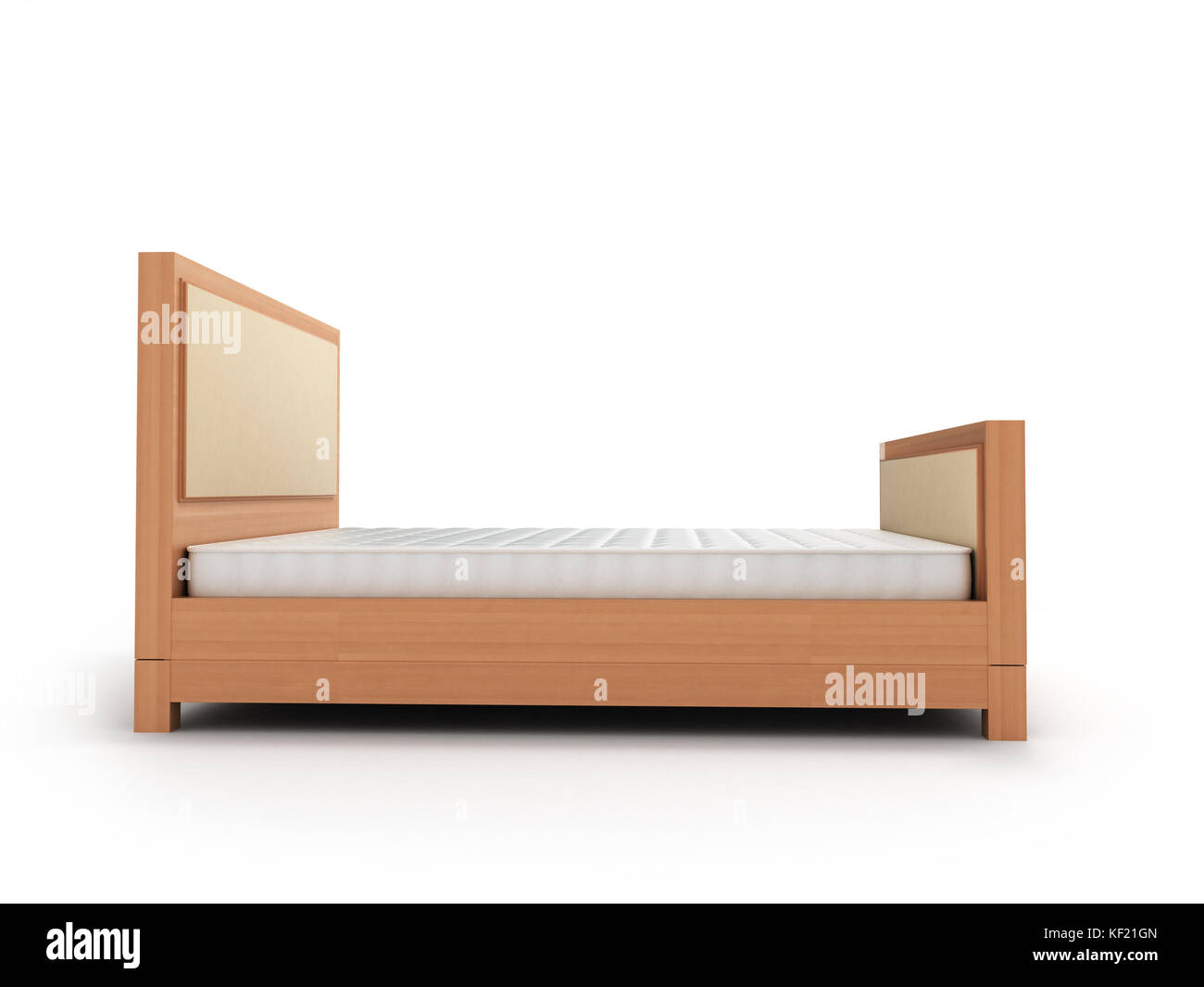 Double wooden bed Cut Out Stock Images & Pictures - Alamy