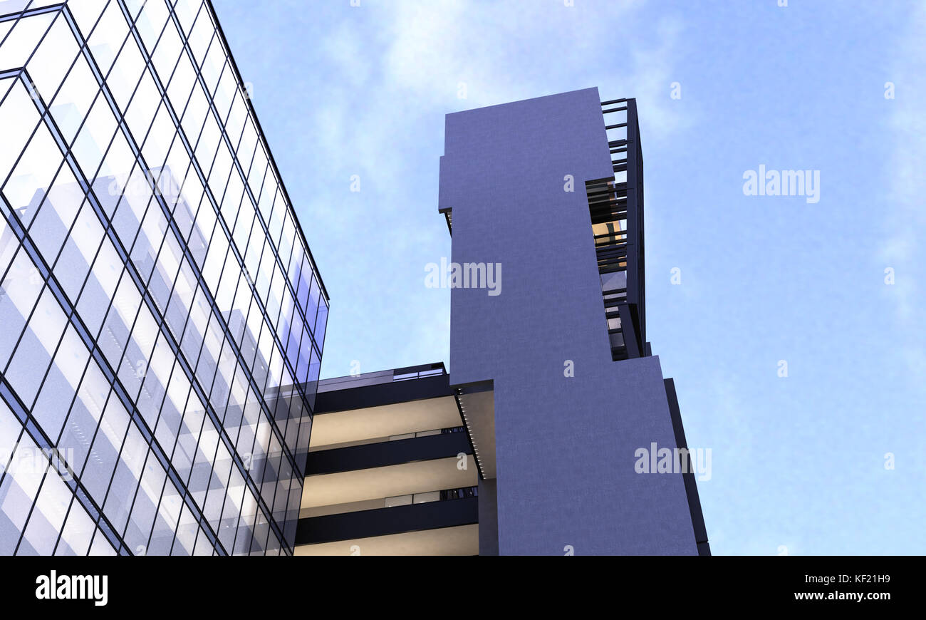 glass building view from below with background Stock Photo - Alamy