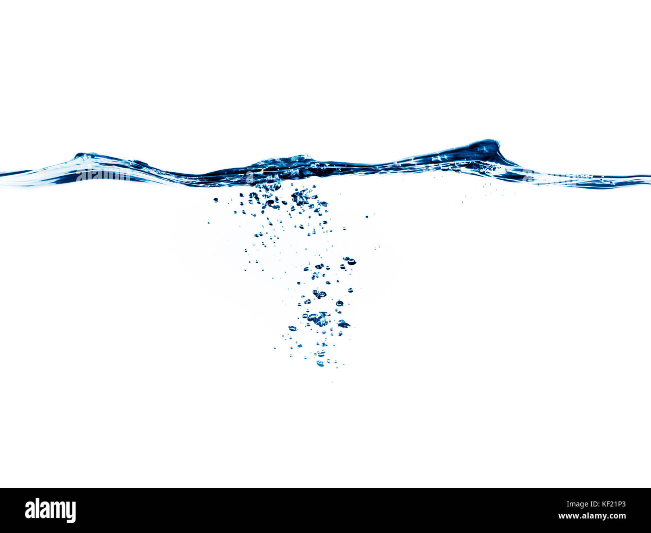 Pure fresh blue water wave with bubbles background Stock Photo - Alamy