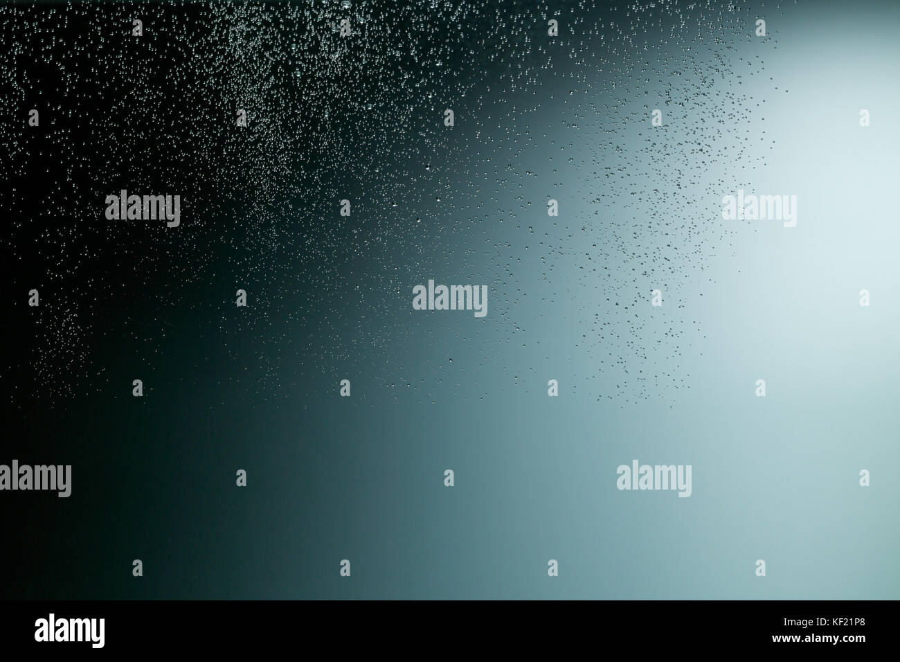 Soft light gradation in deep dark water with hundreds of small air ...