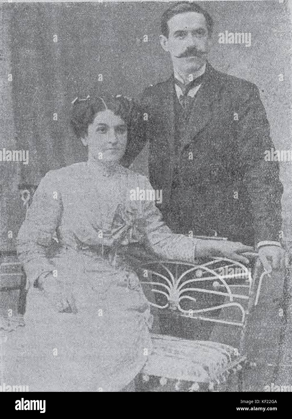 This late portrait of Milan Genov and his wife, taken in Skopje ...
