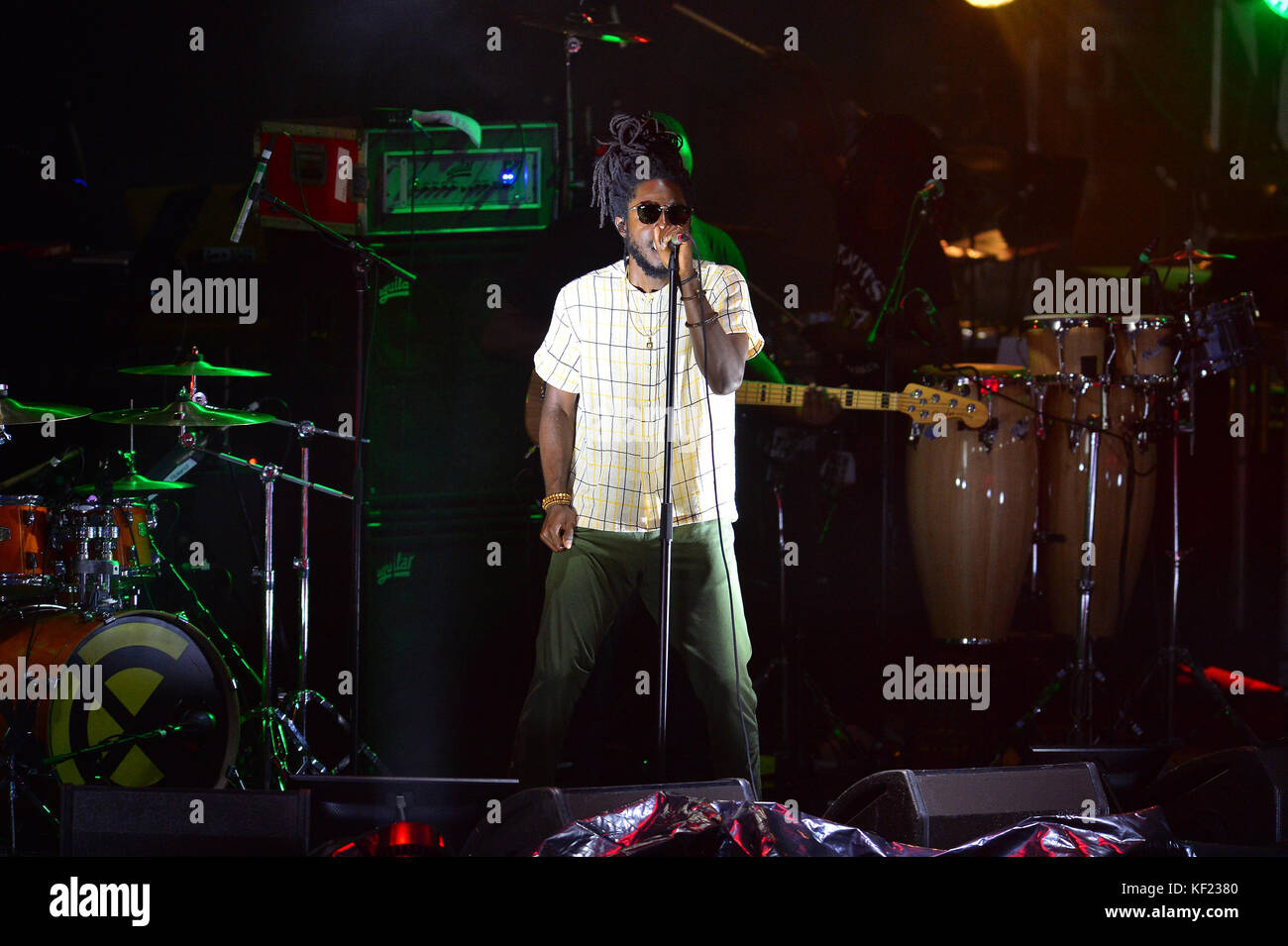 Ms Lauryn Hill and Nas perform on stage during the Powernomics tour at ...